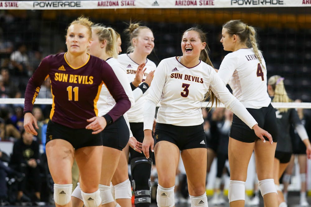 ASU women’s volleyball comes up short in a bitter 3-1 loss to No. 6 ...