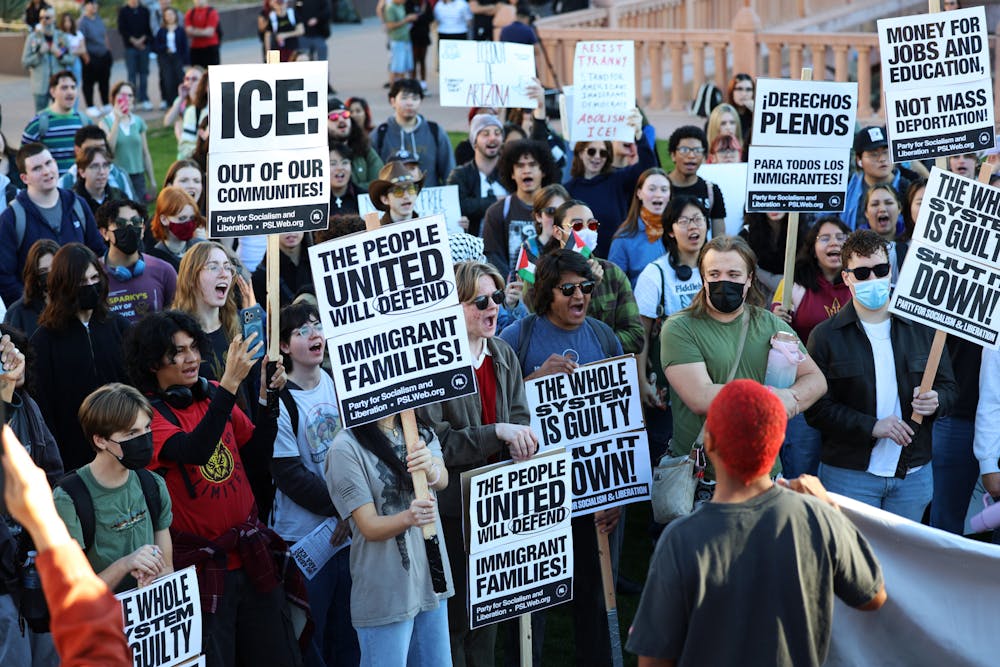 Students protest national ICE activity, Trump administration - The ...