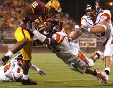Football copes with a thin backfield - The Arizona State Press