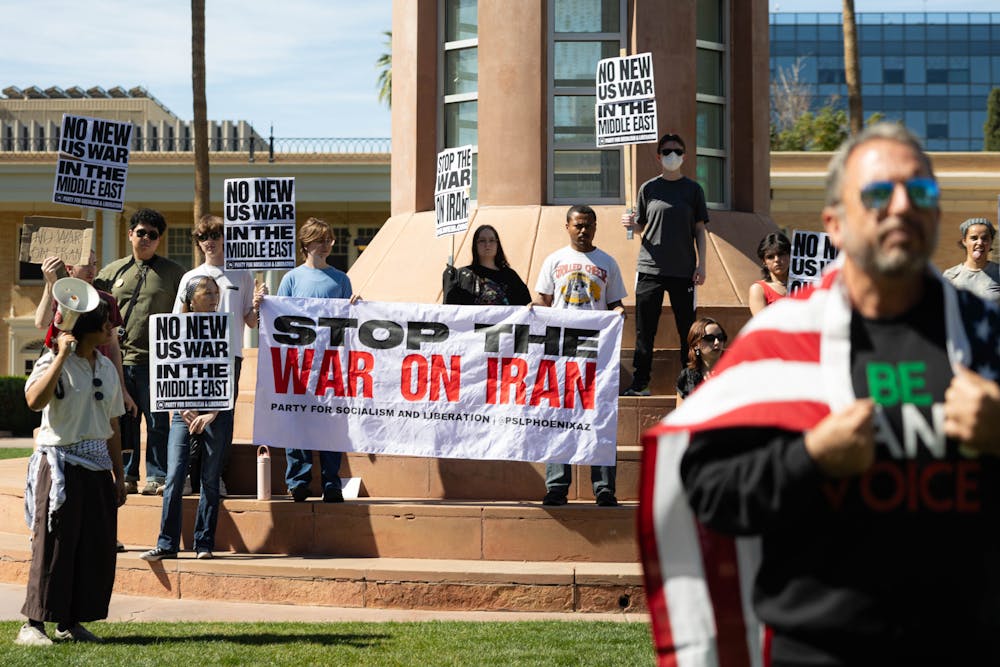 Demonstrators against war in Iran met by counter-protesters on ASU's ...