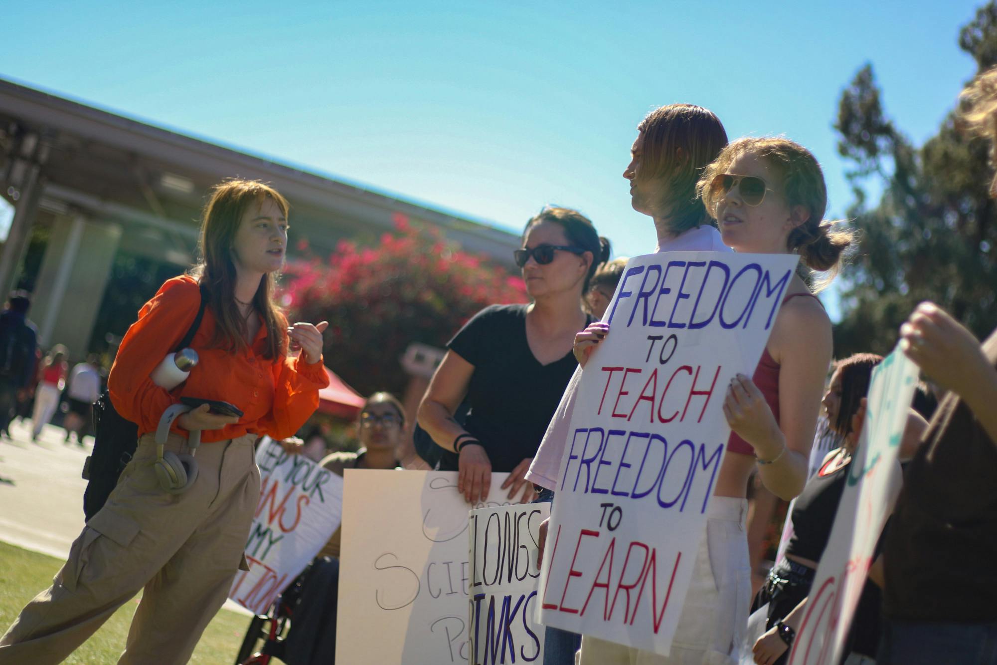 STEM majors gather outside Hayden Library in protest of federal funding ...