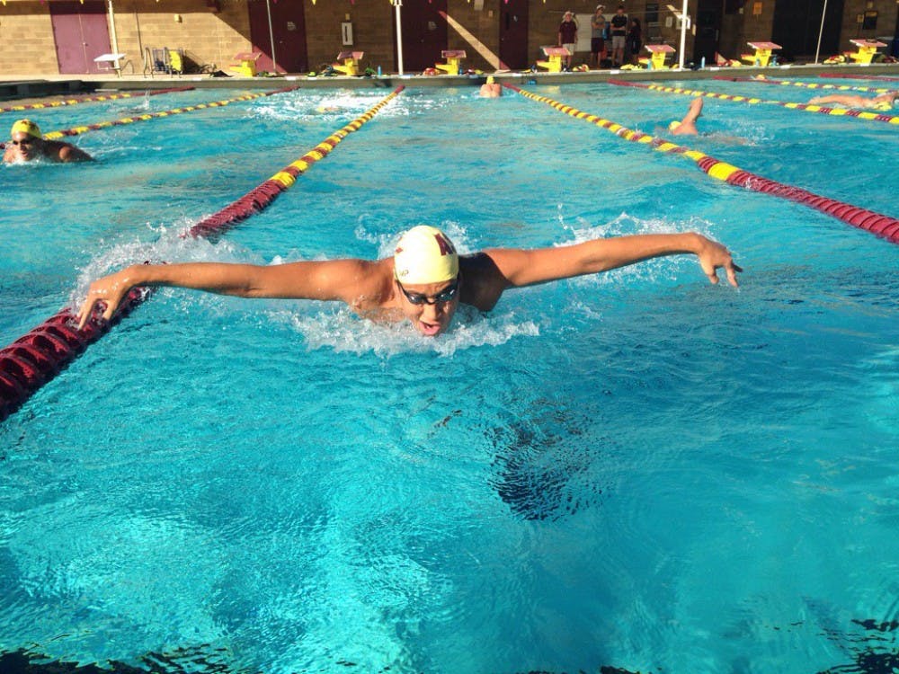 ASU men's swimming follows lead of Bowman, Phelps in butterfly - The ...