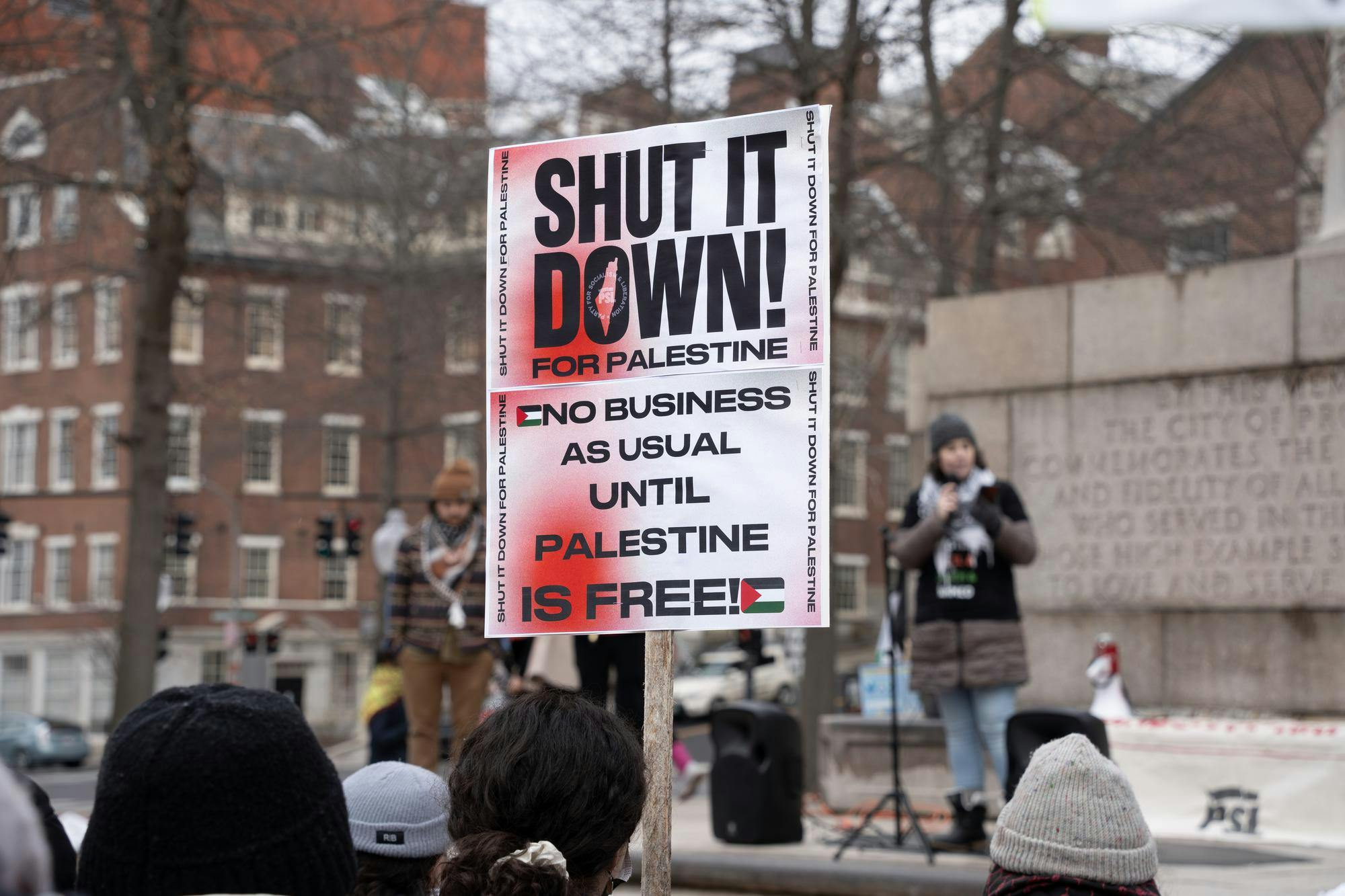 Community members organize ‘Hands Off Rafah’ rally, die-in at R.I ...