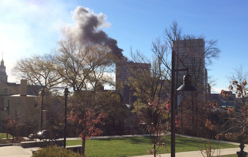 Firefighters contain morning fire on roof of Textron Tower - The Brown ...