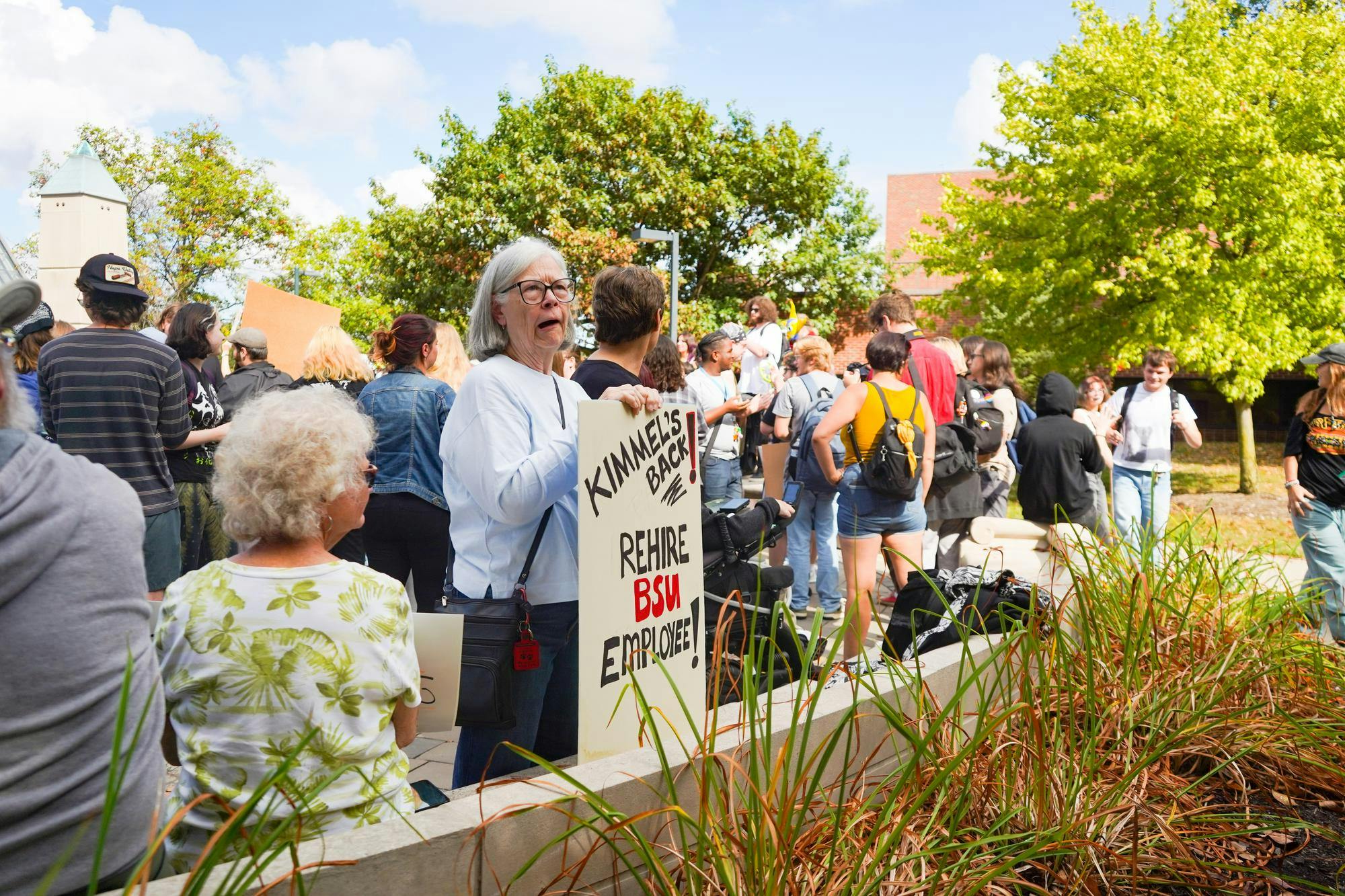 Students, community members protest university's free speech stance ...
