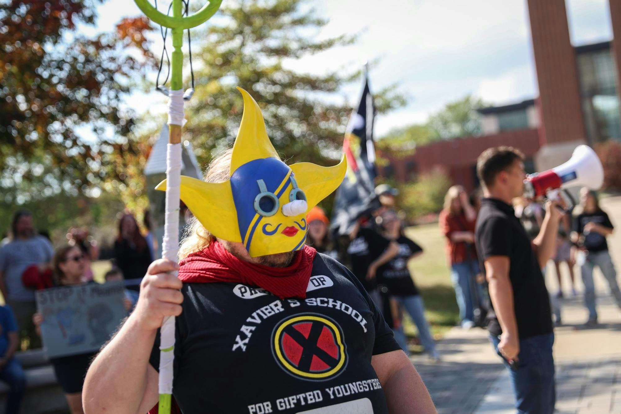 Students, community members protest university's free speech stance ...