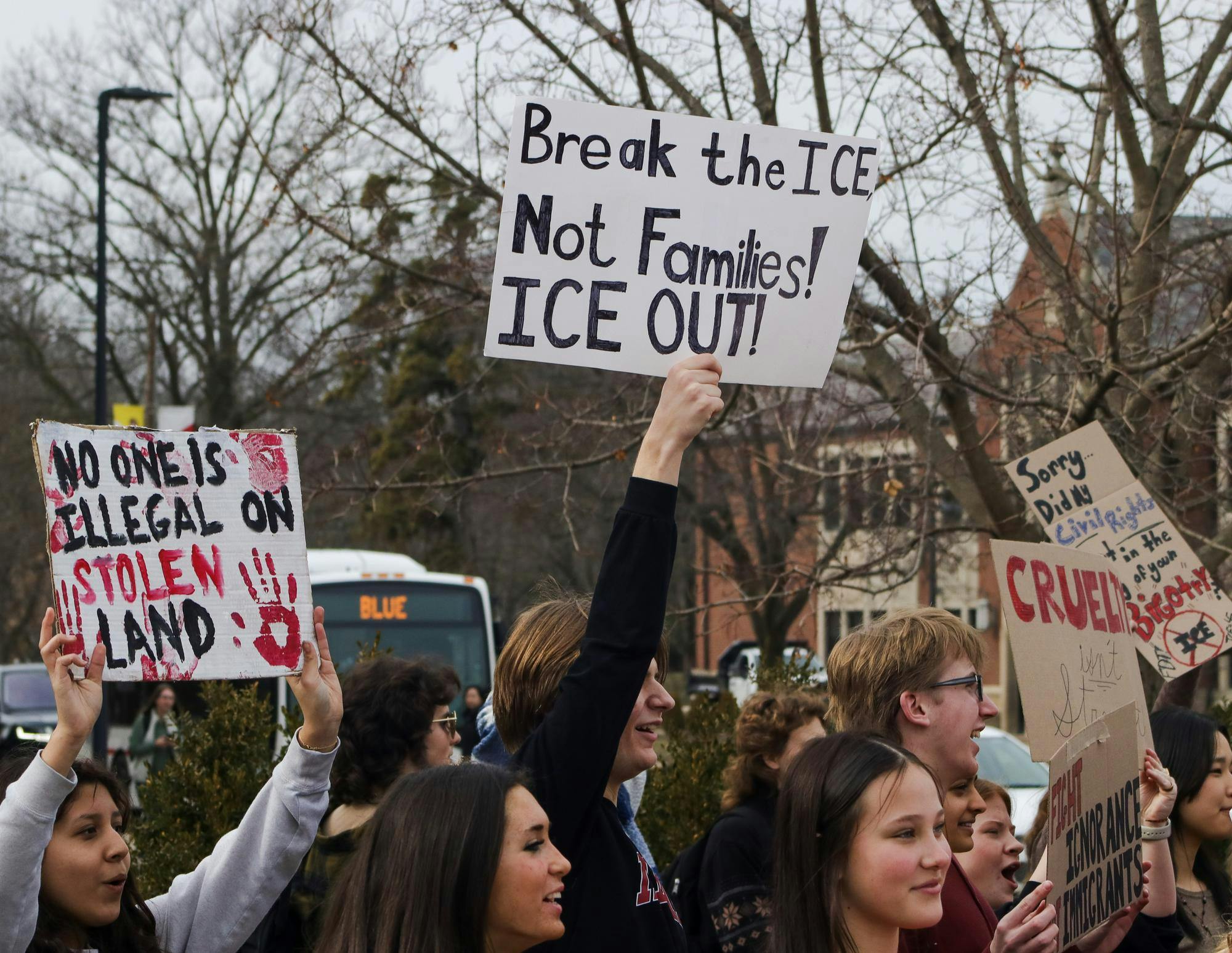 Burris Laboratory School and Indiana Academy students walk out in ...