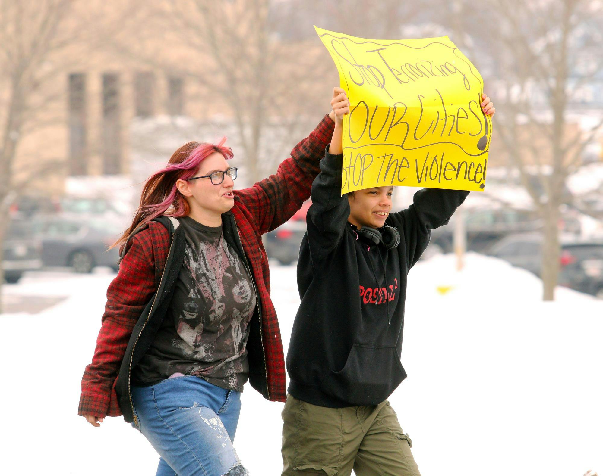 Muncie Central High School students hold a walkout over ICE - Ball ...