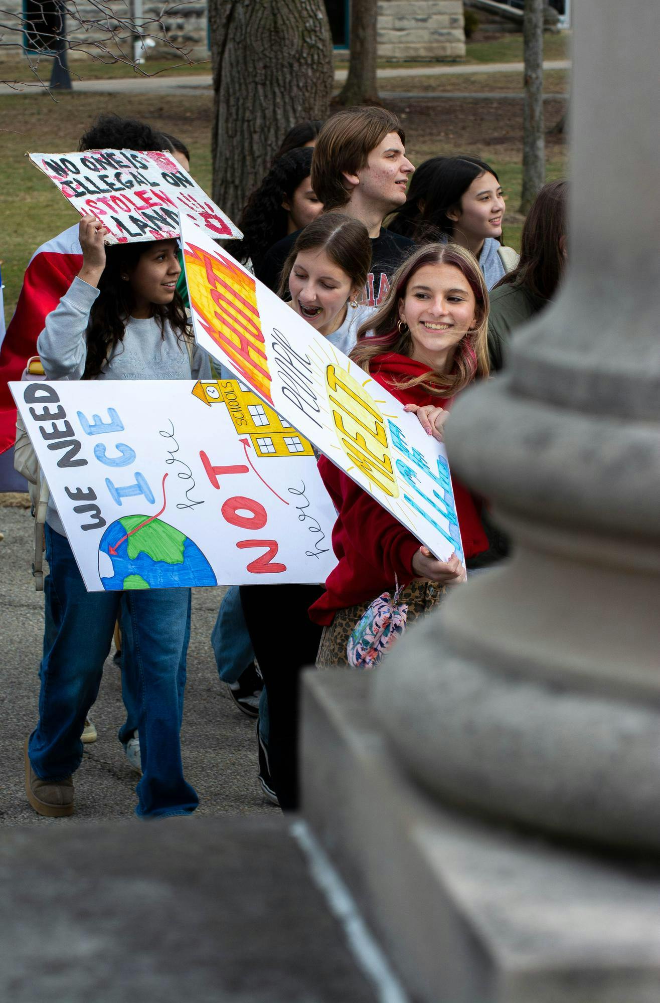 GALLERY: Burris Laboratory School students protest ICE - Cardinal Media
