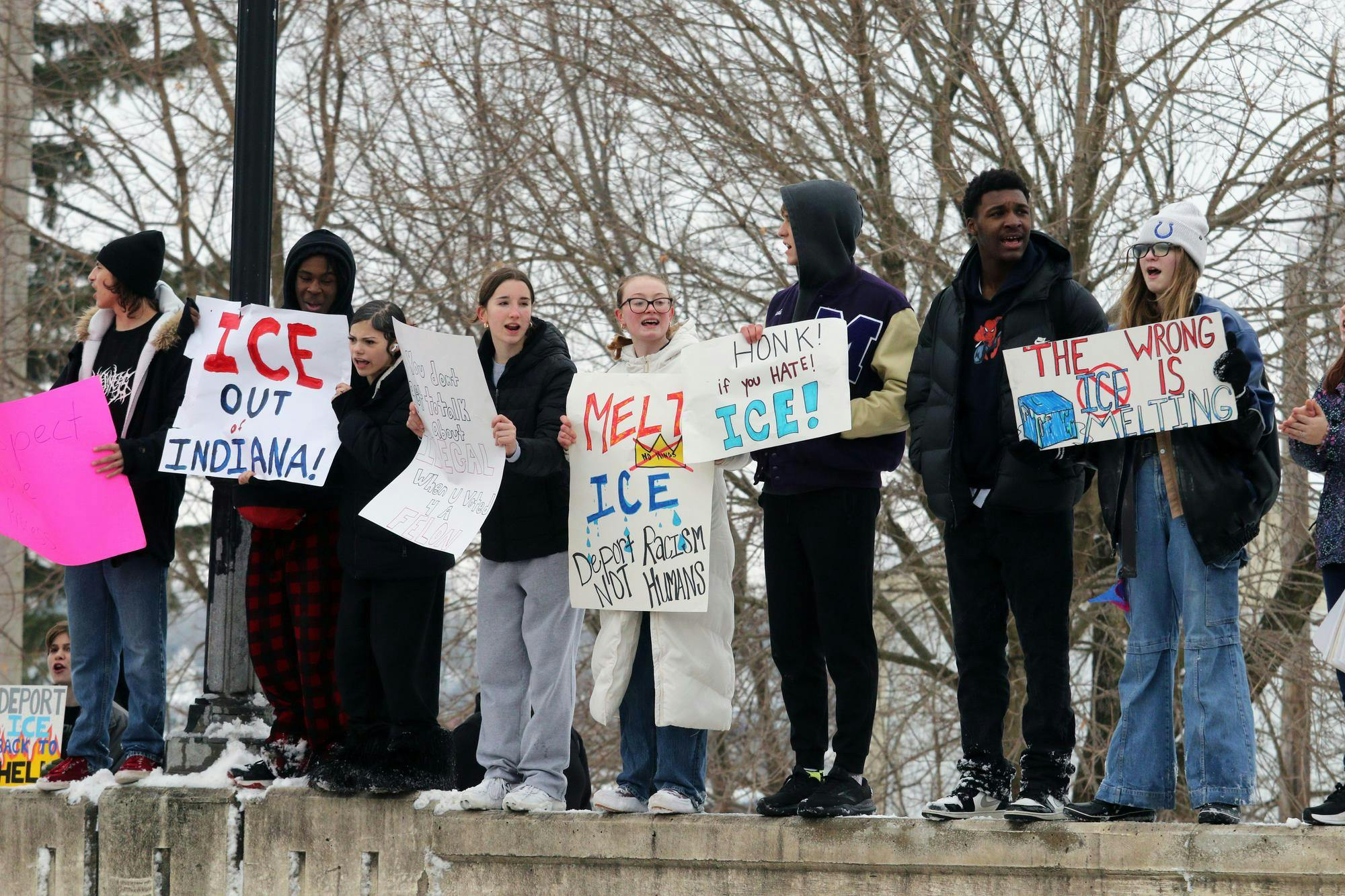 Muncie Central High School students hold a walkout over ICE - Ball ...