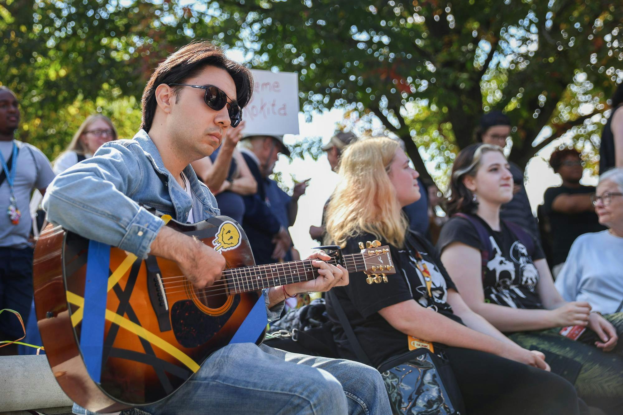 Students, community members protest university's free speech stance ...