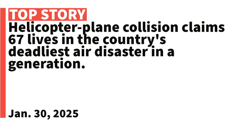 Helicopter-plane collision claims 67 lives in the country's deadliest ...