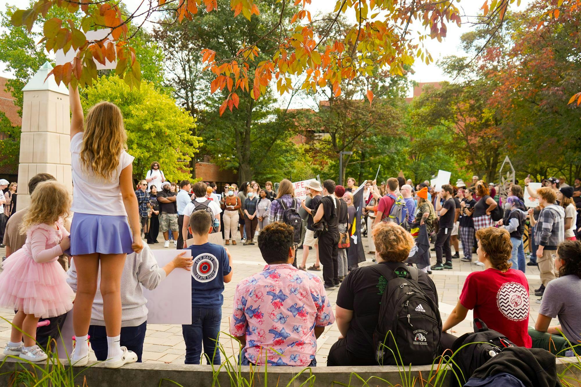 Students, community members protest university's free speech stance ...