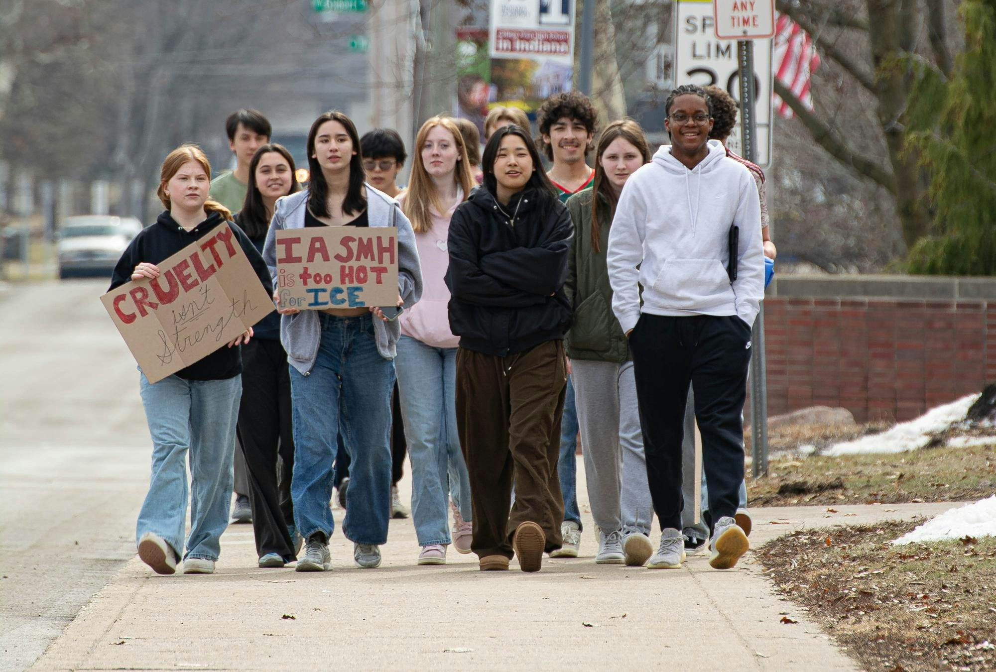 Burris Laboratory School and Indiana Academy students walk out in ...