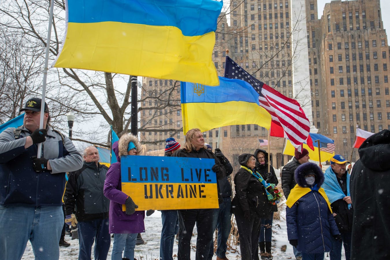 Downtown Buffalo Ukraine rally - The Spectrum