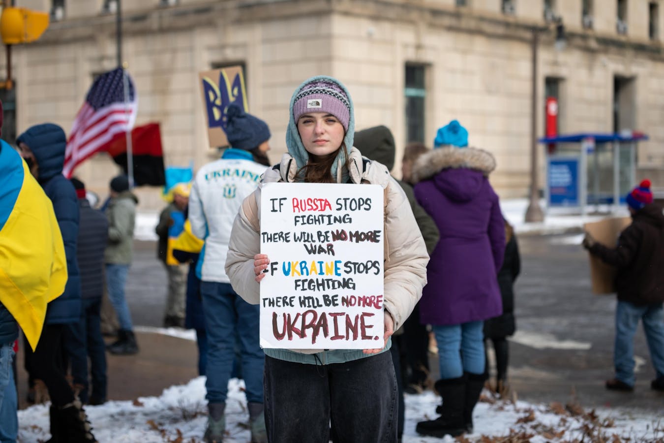 Downtown Buffalo Ukraine rally - The Spectrum