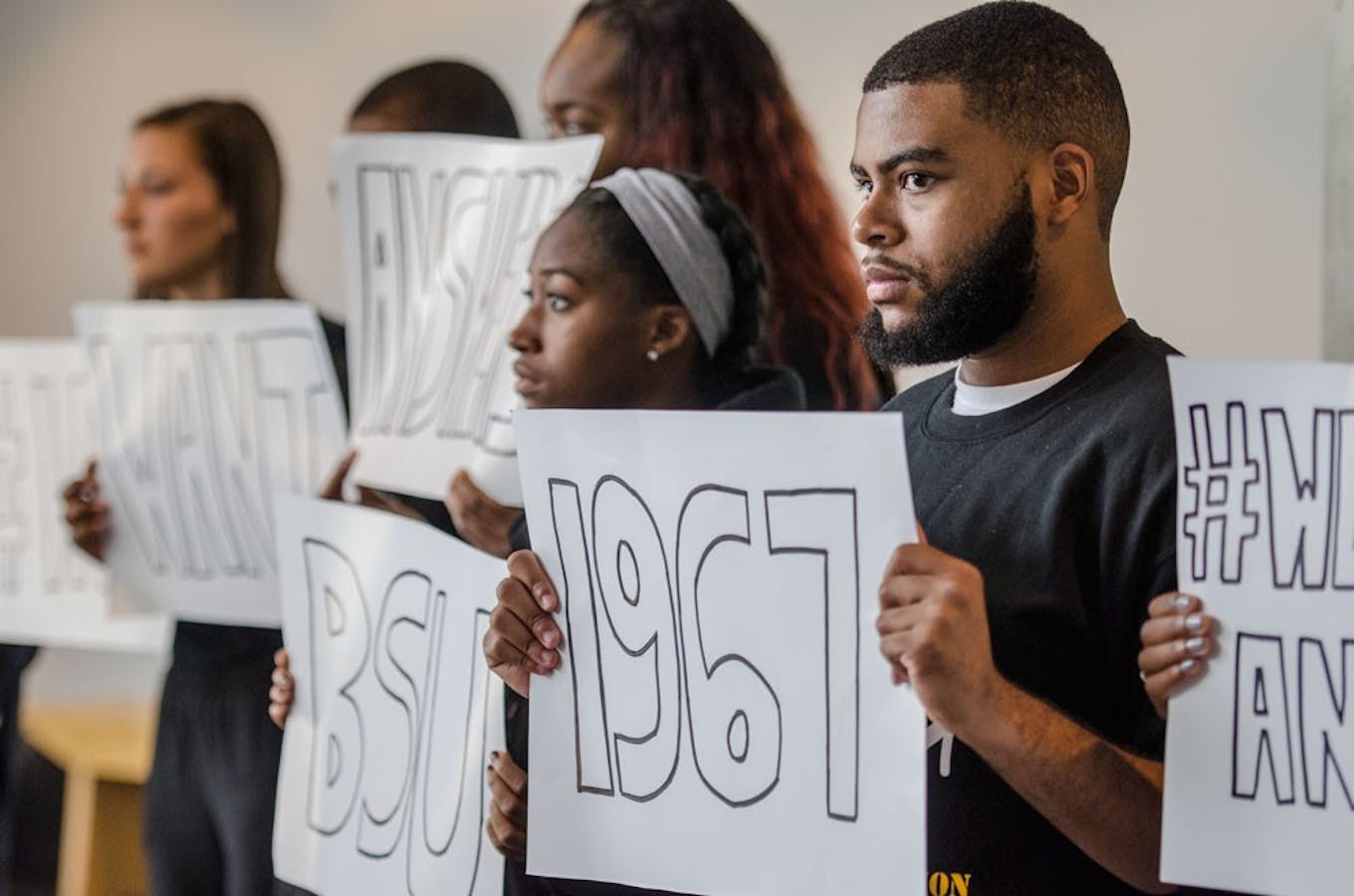 UB BSU protests President Tripathi's address - The Spectrum