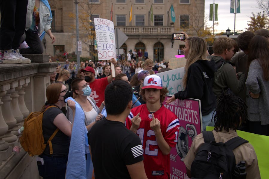 PHOTOS: Protestors rally against conservative commentator Matt Walsh ...