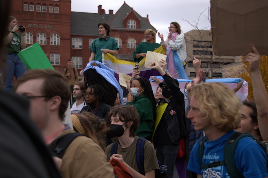 PHOTOS: Protestors rally against conservative commentator Matt Walsh ...