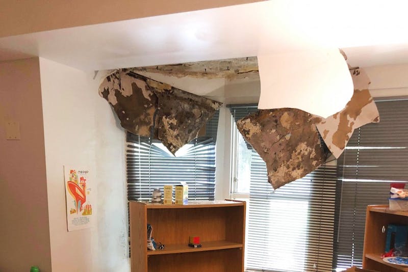 A ceiling collapsed in the Quad, forcing two students to relocate | The ...