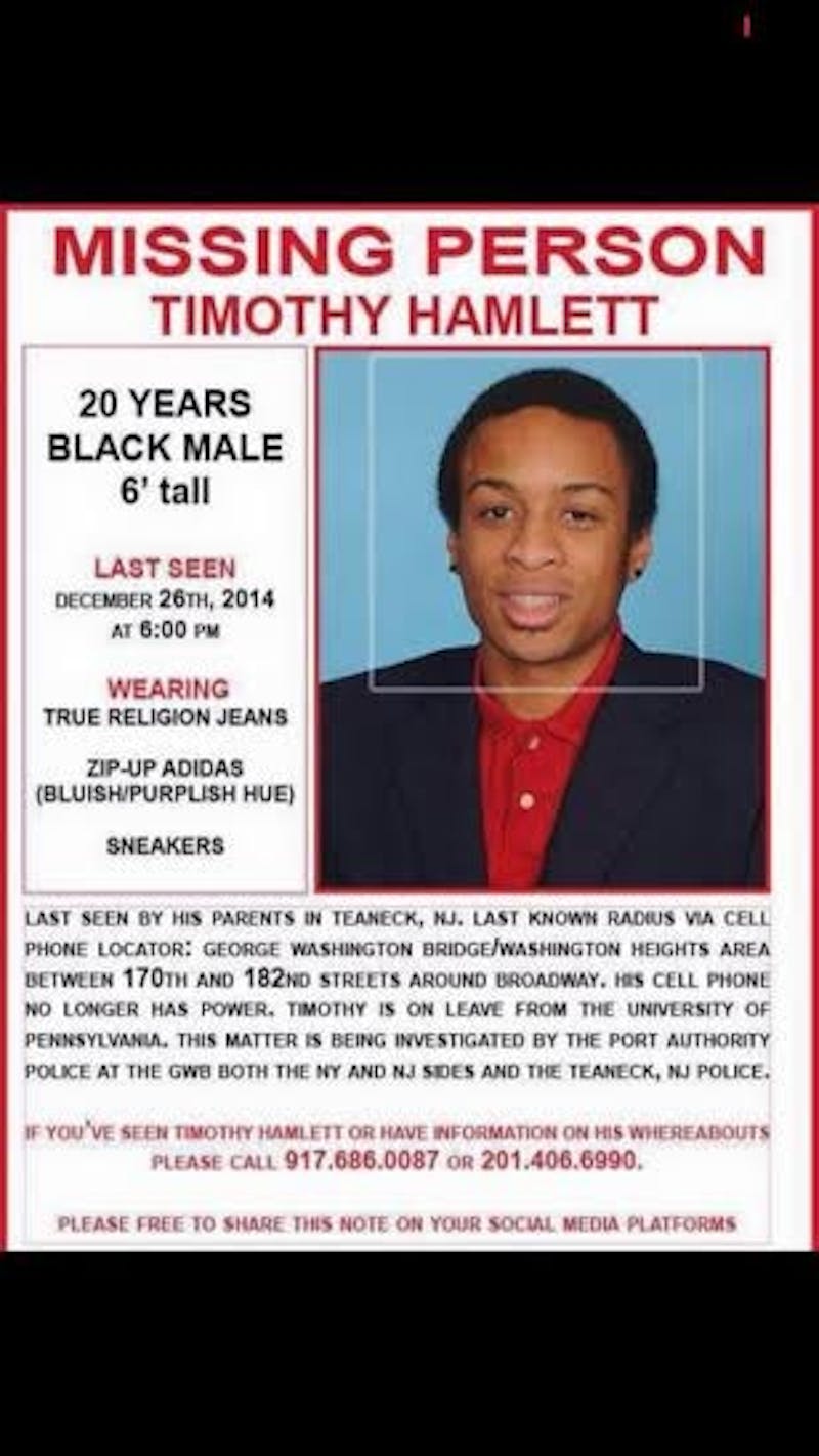 UPDATED: Penn student Timothy Hamlett reported missing in New Jersey ...
