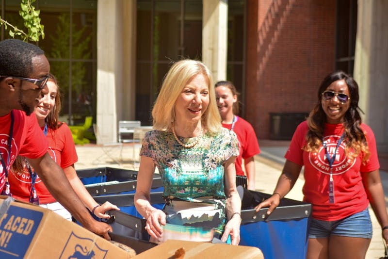 President Gutmann welcomes freshmen to New College House | The Daily ...