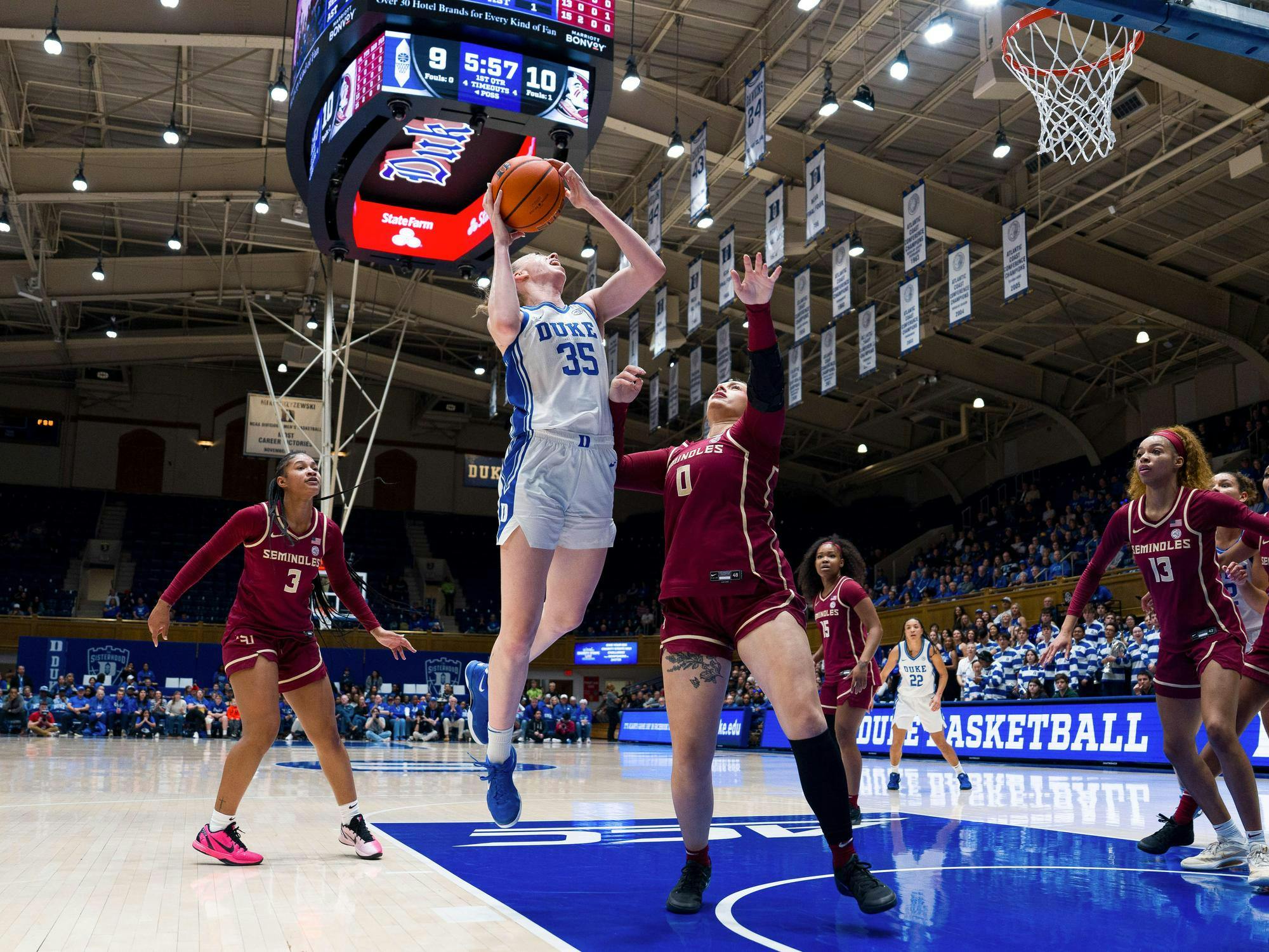 No. 12 Duke women's basketball defeats Florida State 80-52, clinches ...