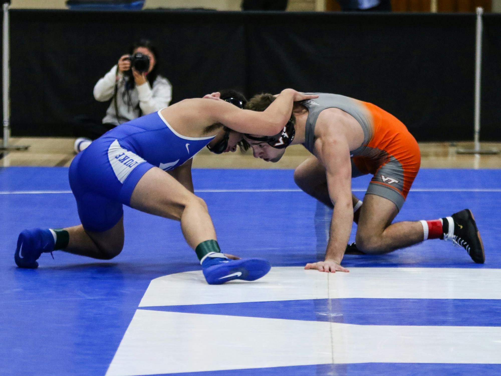 Duke wrestling splits matches with The Citadel, Queens as Bonsu secures ...