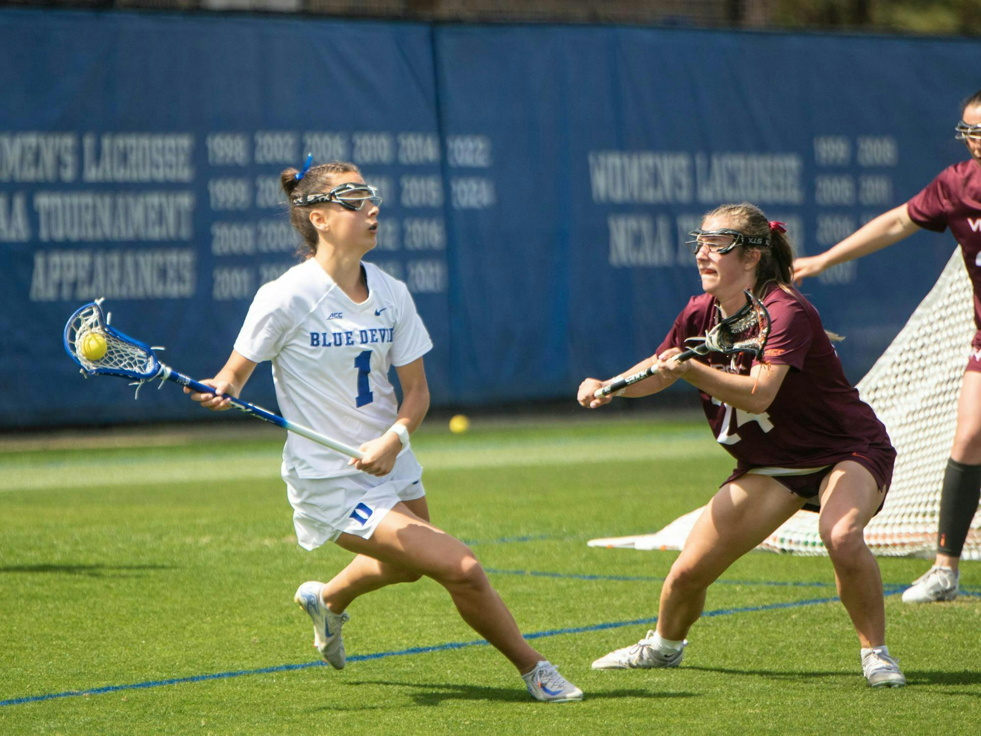 No. 22 Duke women's lacrosse falls 11-10 to No. 2 Stanford after last ...