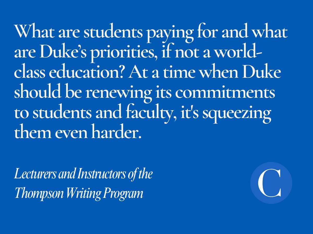 Duke is increasing writing course sizes again: Here's why that's a bad ...