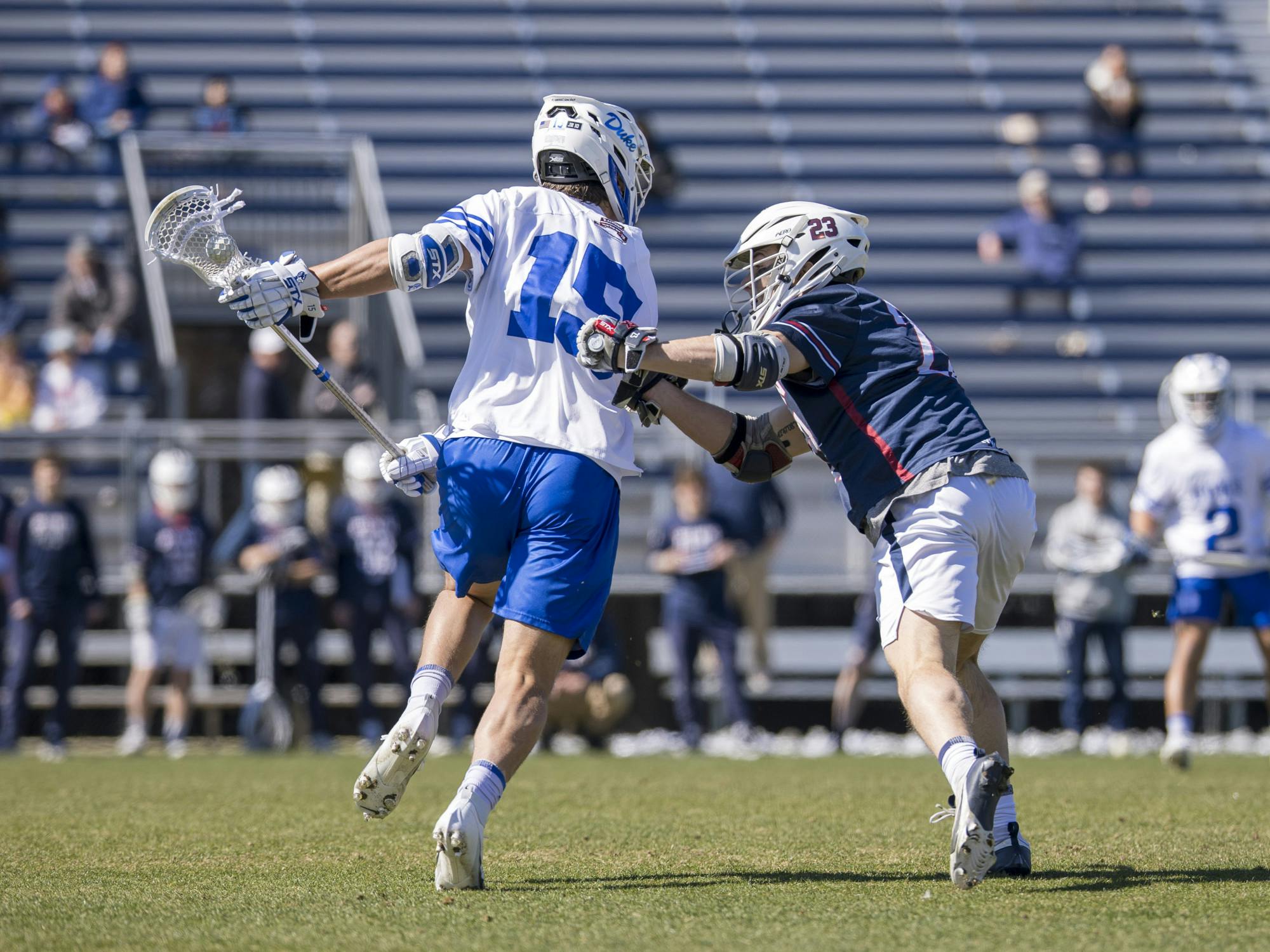 Behind 5 from Sloat, No. 8 Duke men's lacrosse handily beats Providence ...