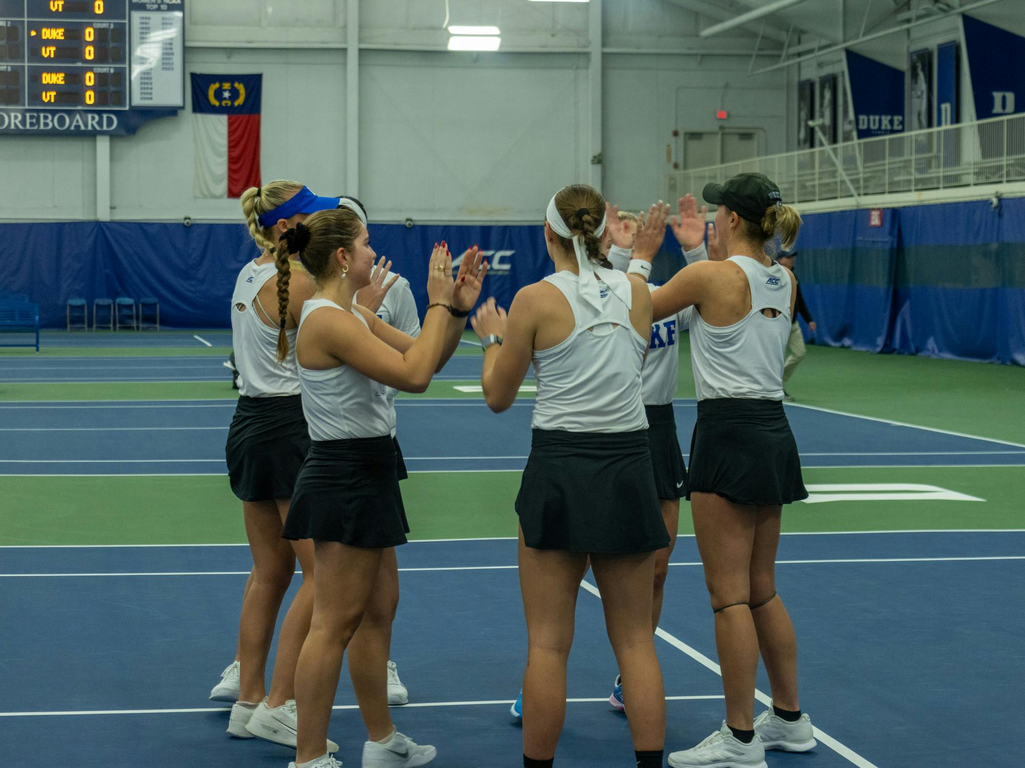 Duke women's tennis picks up pair of dominant wins against Virginia ...