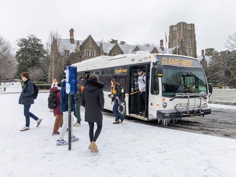 Snow day brings sledding, icy walkways and bus delays to Duke - The ...