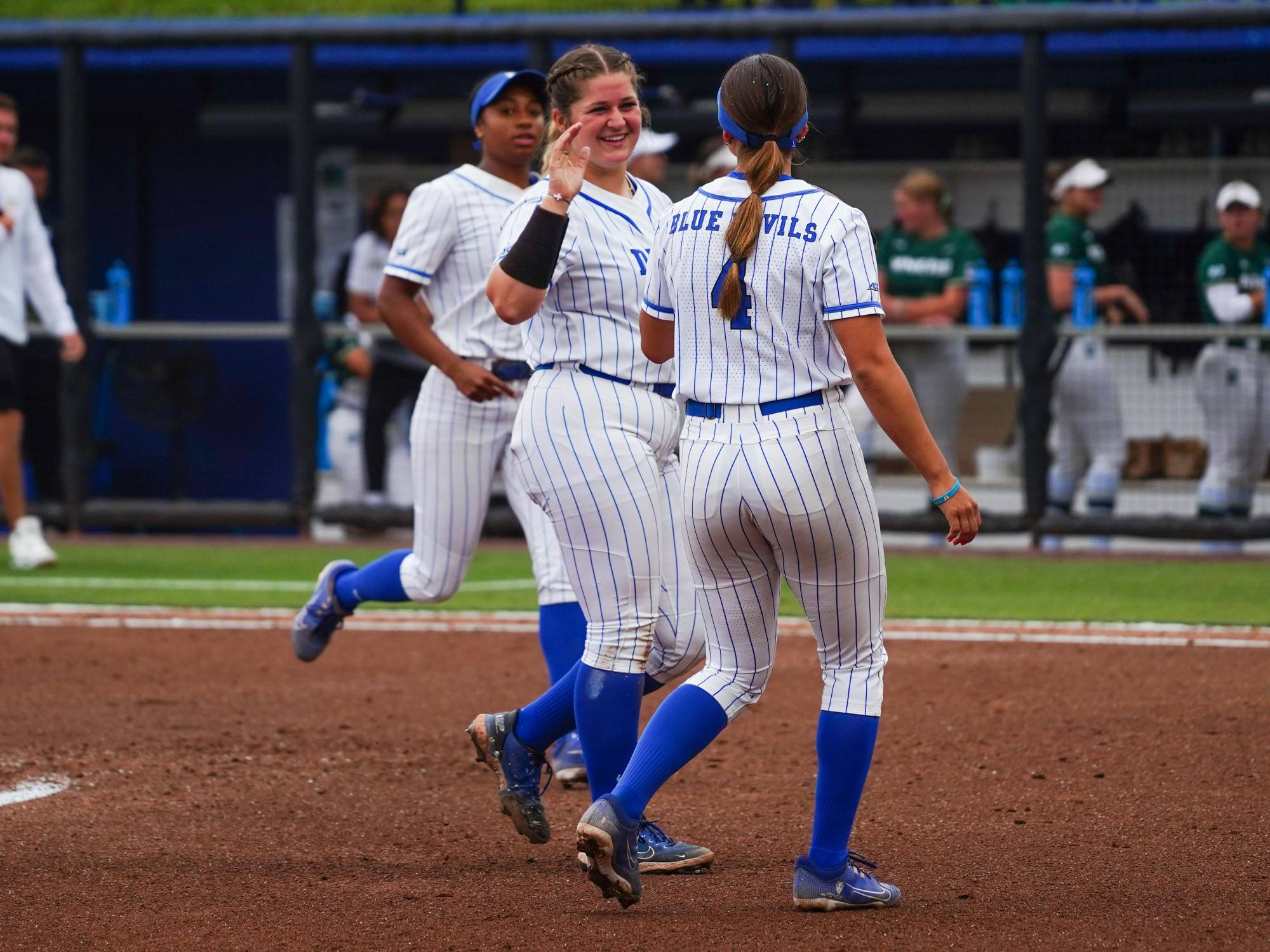 No. 8 Duke softball opens season with a slam, holds No. 24 Mississippi ...