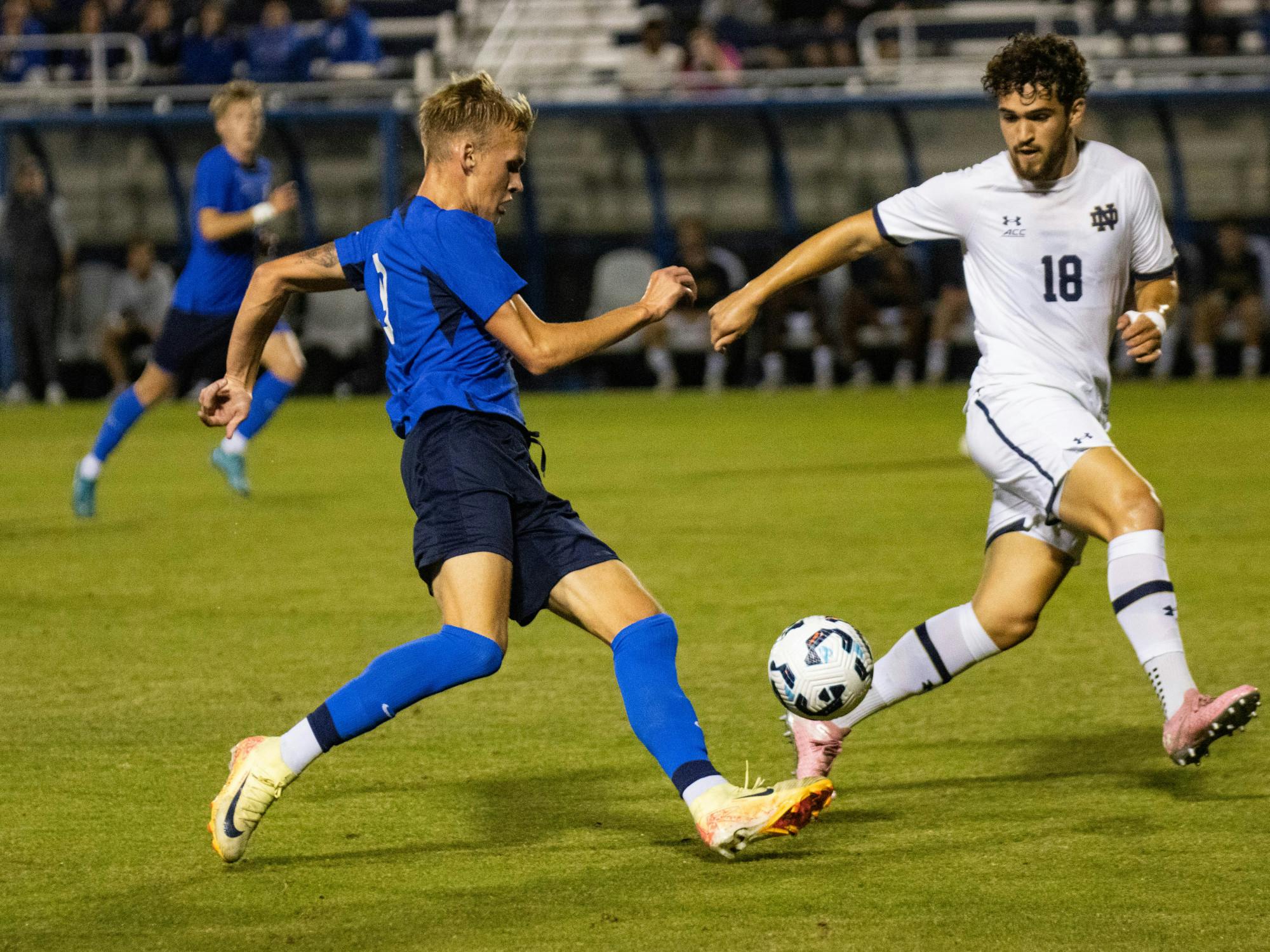No. 5 Duke men's soccer rolls past Notre Dame, earns No. 3 seed in ACC ...