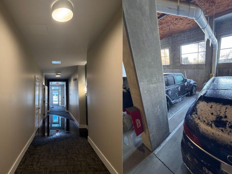 Residents evacuate flooded apartments after pipe bursts in 300 Swift ...