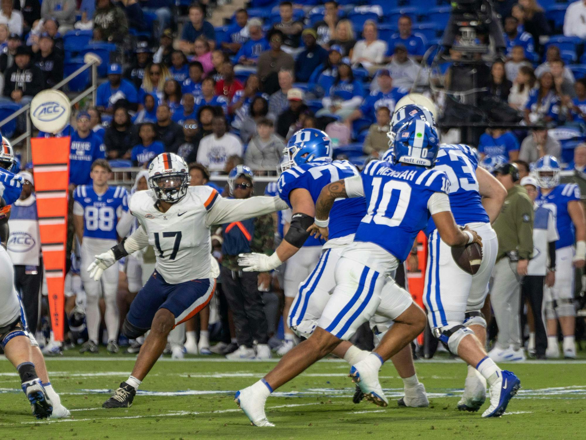 NAIL IN THE COFFIN: No. 20 Virginia routs Duke football 34-17, crushes ...