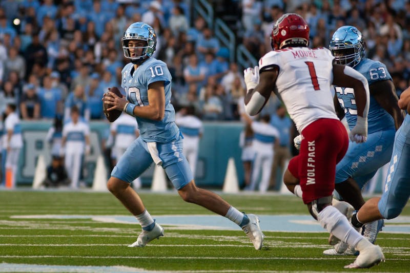 Drake Maye, UNC football rattled again at home in rivalry game against ...