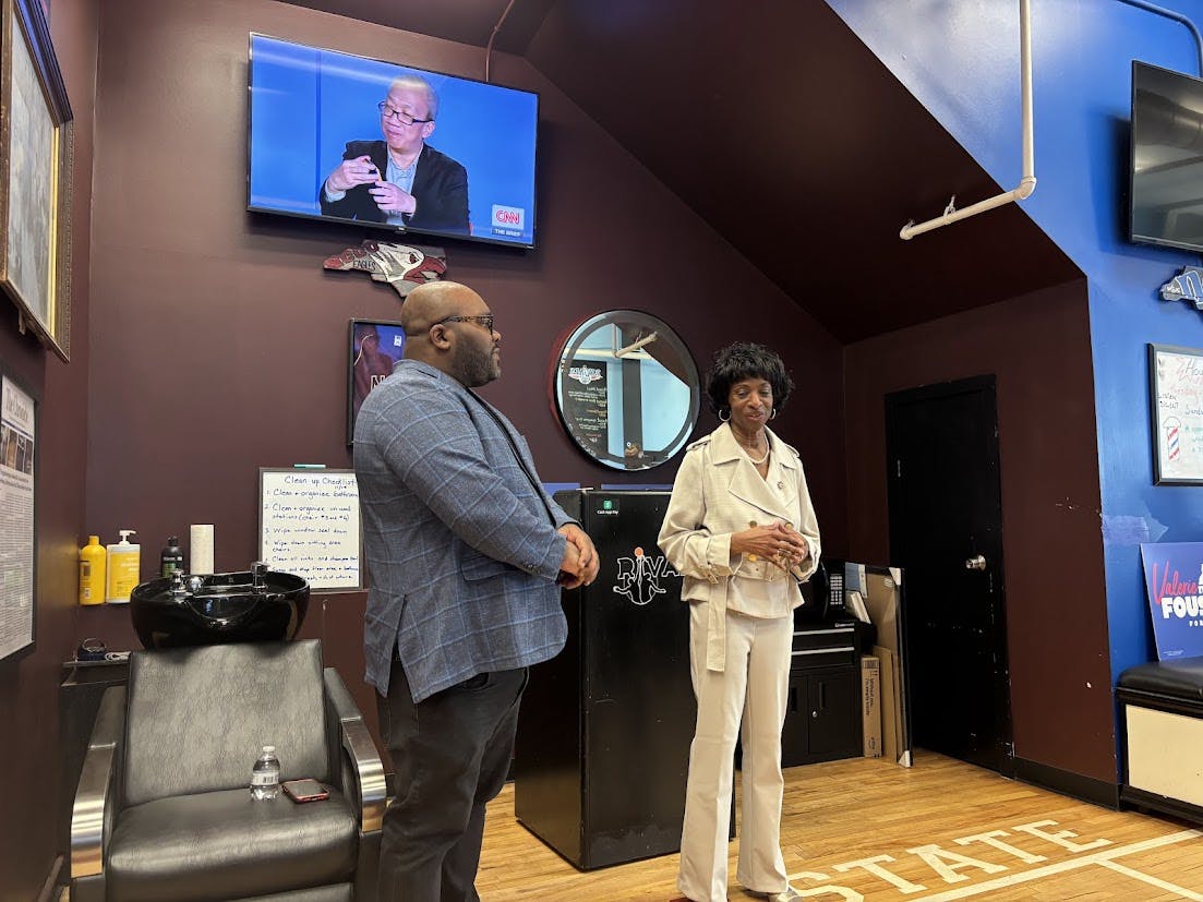 Valerie Foushee hosts meet and greet at Durham barbershop - Daily Tar Heel