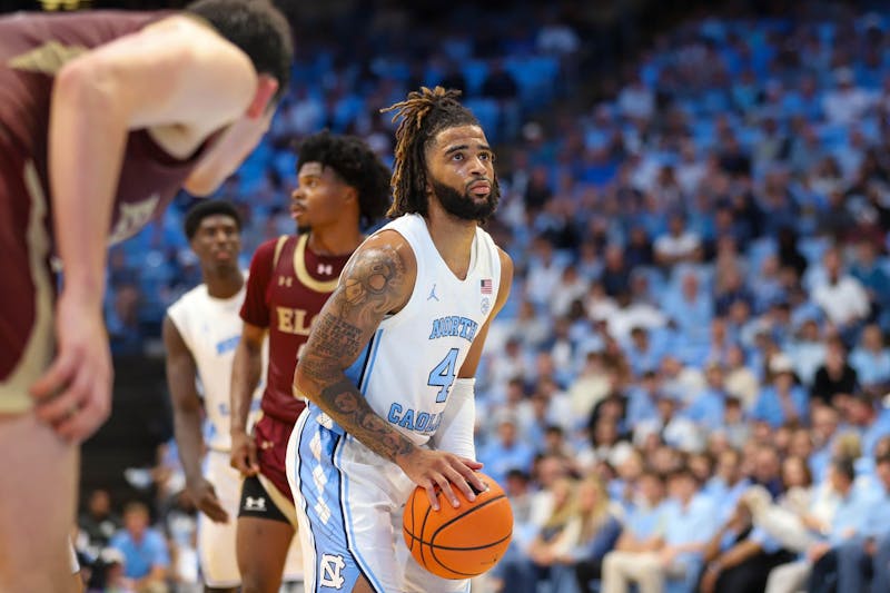 No. 9 UNC men's basketball's backcourt finds rhythm late in win over Elon
