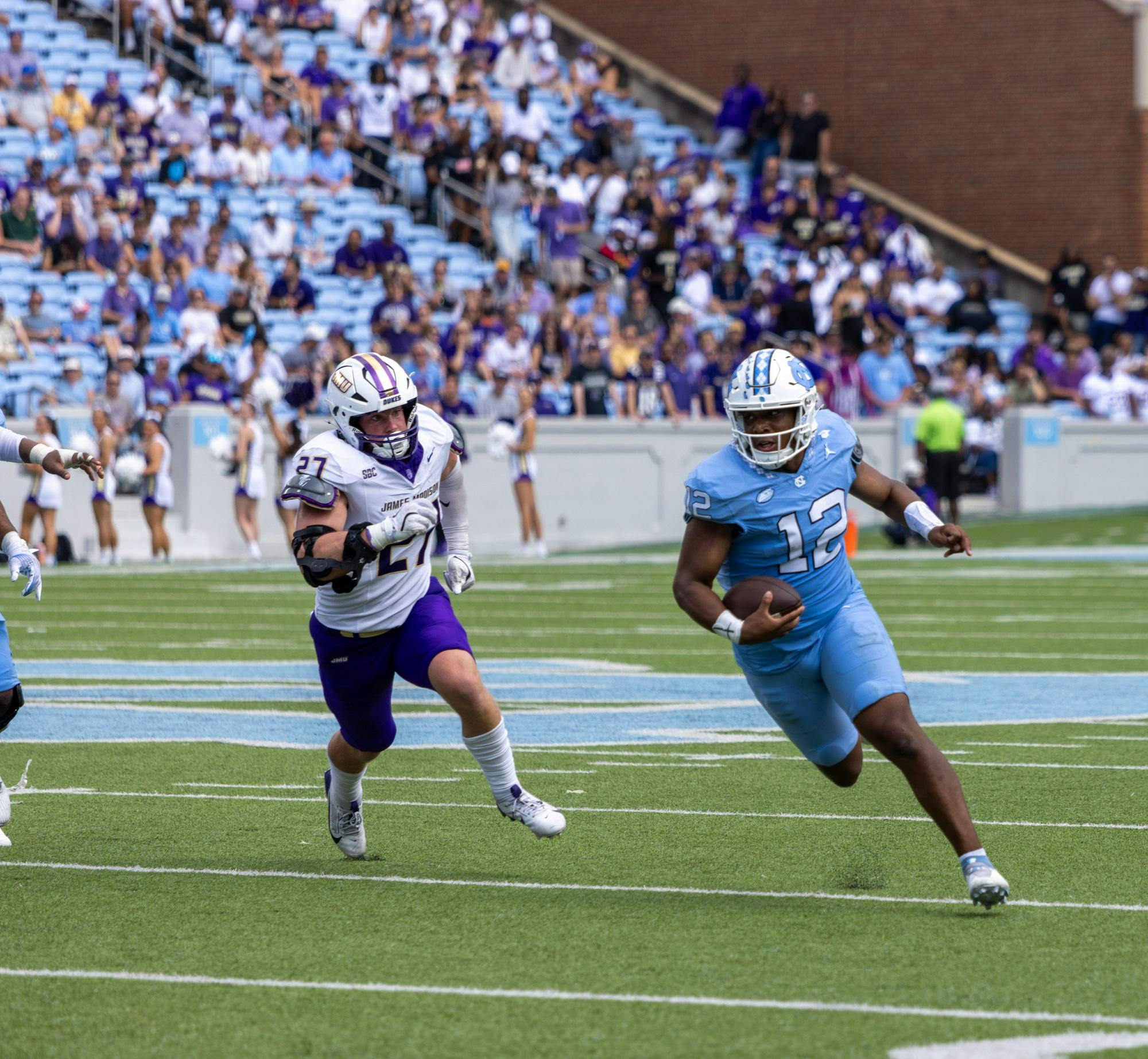 UNC's offense lags behind after JMU's high-scoring first half - Daily ...