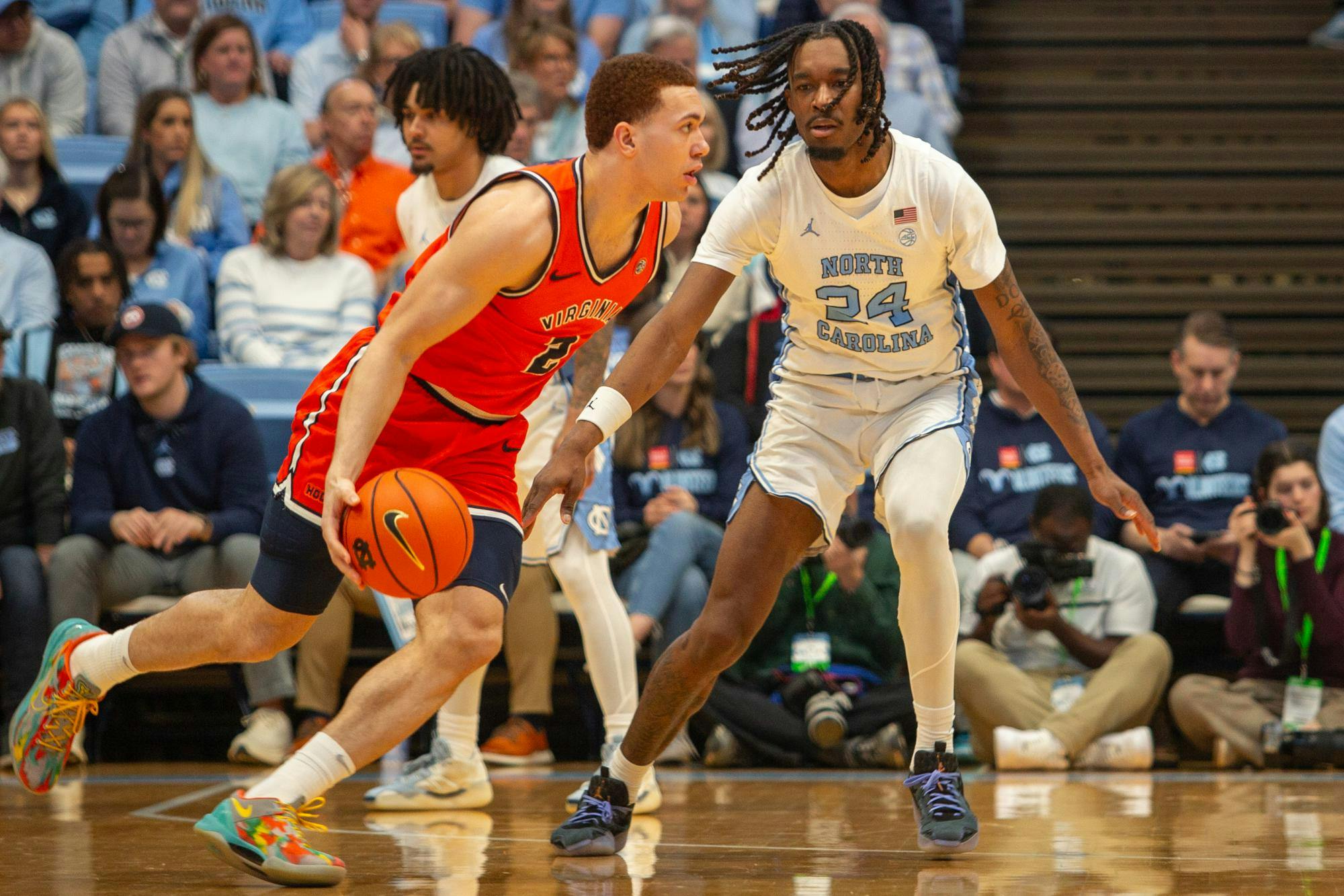 Jae'Lyn Withers' double-double lifts UNC men's basketball past Virginia ...