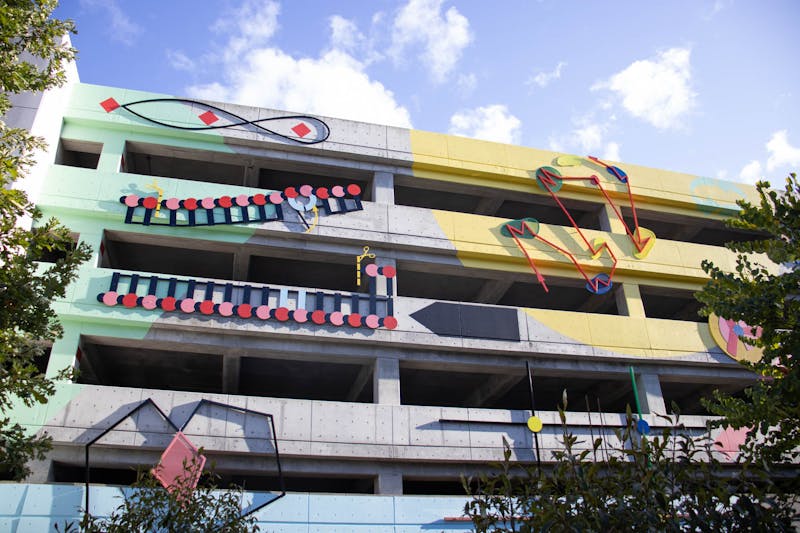 Ackland unveils art exhibition on the side of Craige Parking Deck
