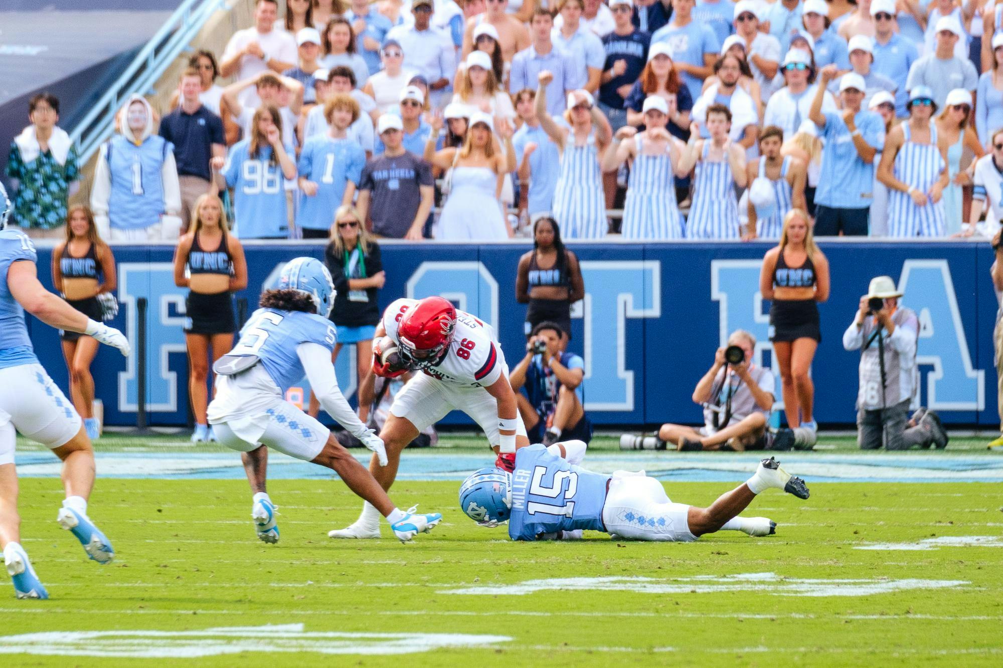 UNC football leverages "hard-nosed" defense to keep Richmond out of the ...