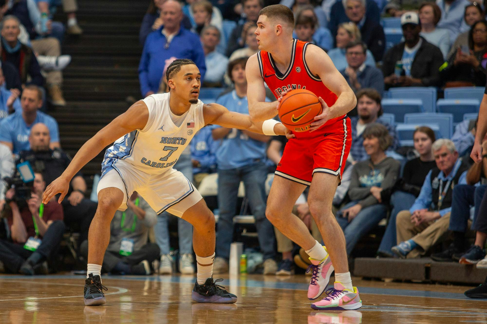 Jae'Lyn Withers' double-double lifts UNC men's basketball past Virginia ...