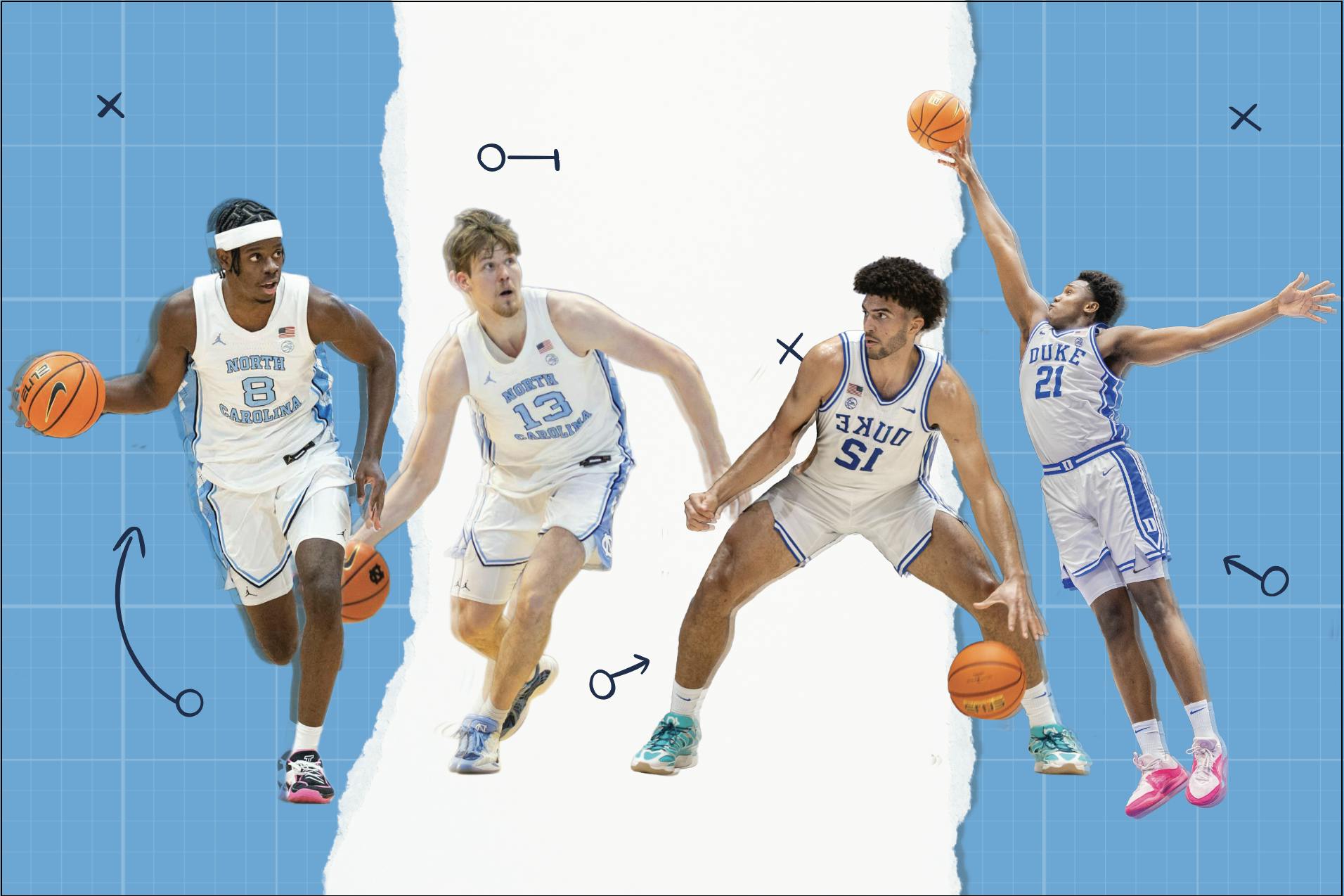 Frontcourt matchup headlines UNC men's basketball's game against Duke ...