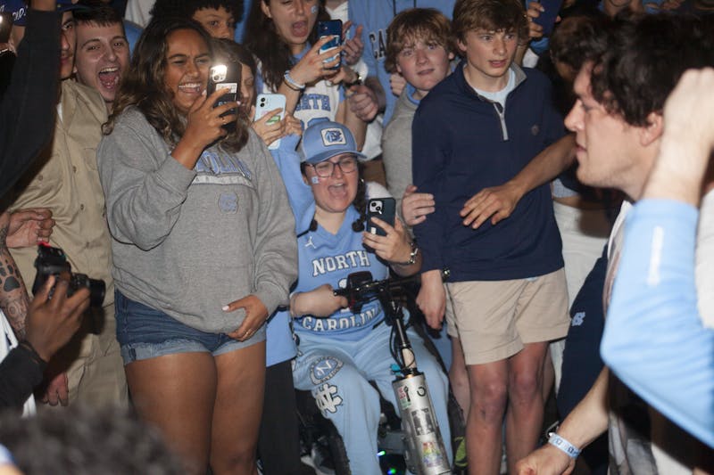 ‘This University is everything to me’: UNC students rush Franklin ...