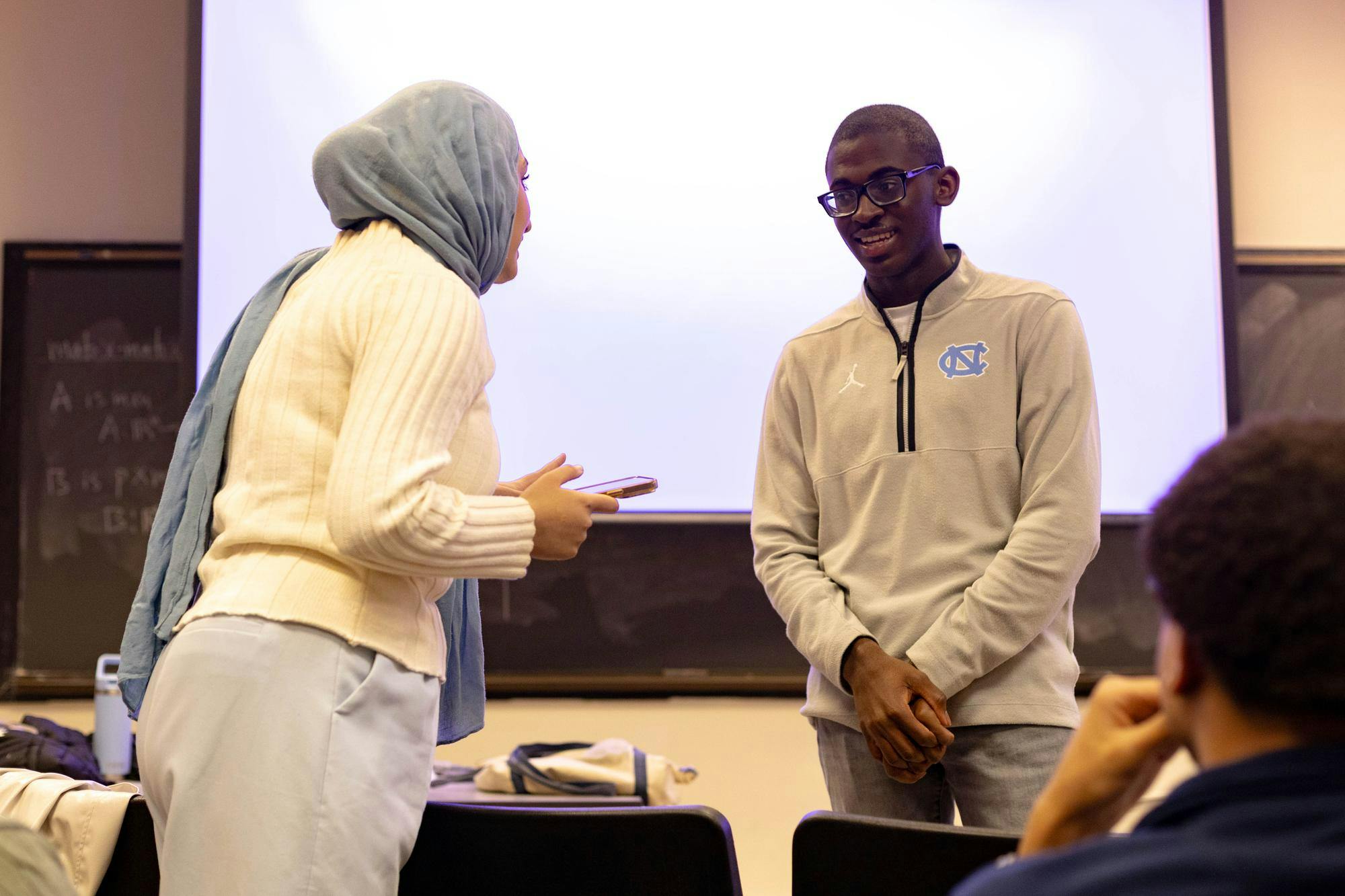SBP candidates Khizra Ahmad and Devin Duncan debate at UNC Young ...
