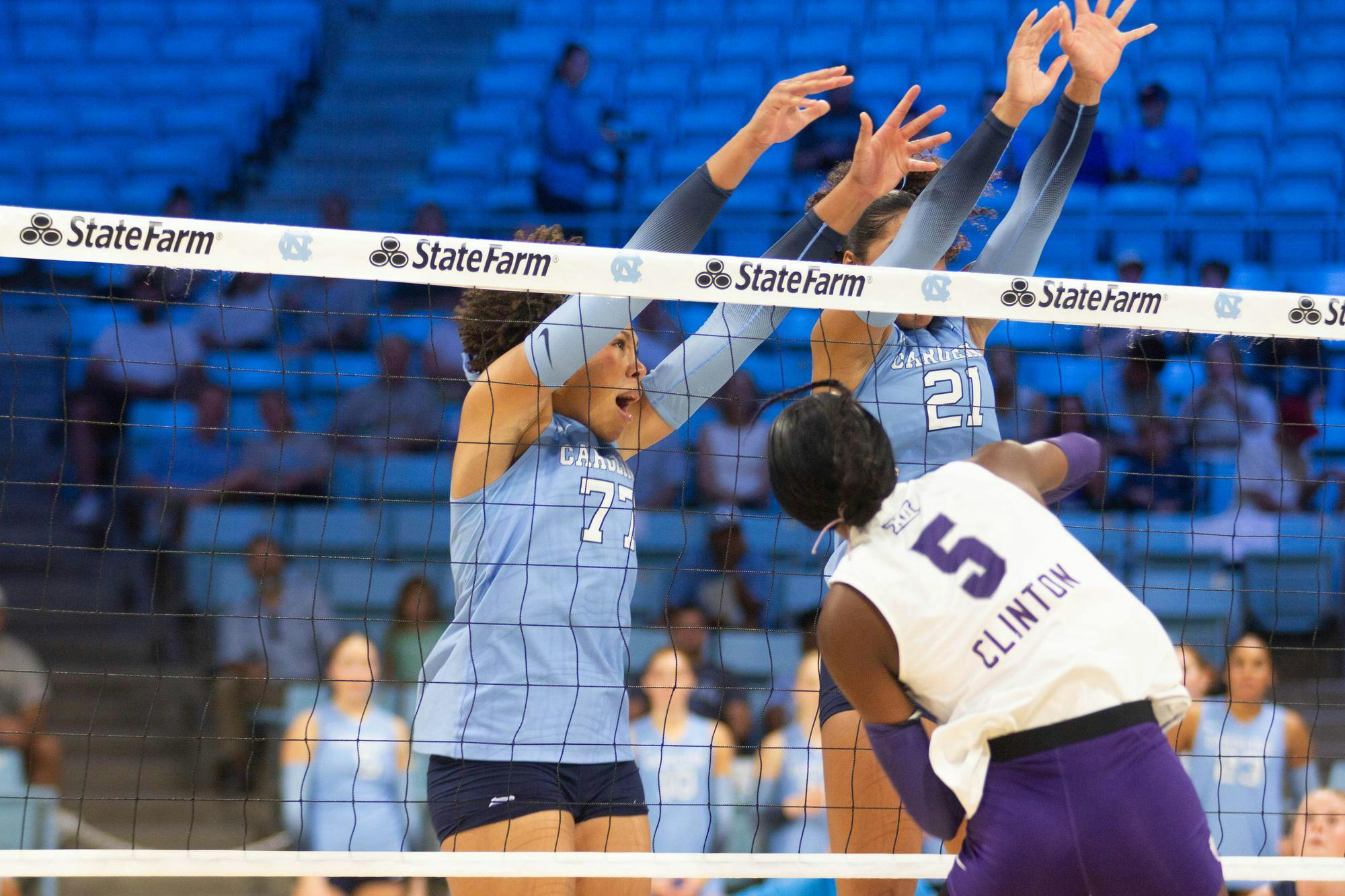 No. 25 UNC volleyball records first home loss, 3-2, to Kansas State ...