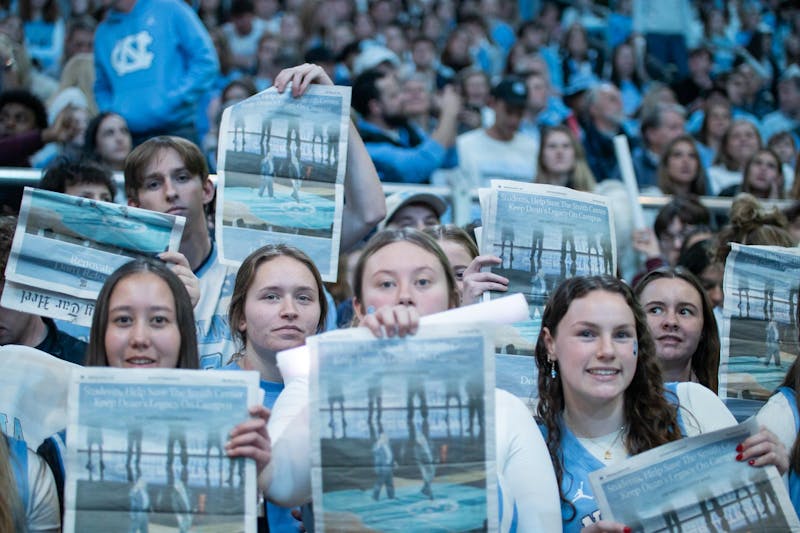 Students use newspapers to protest potential Dean Dome relocation at ...